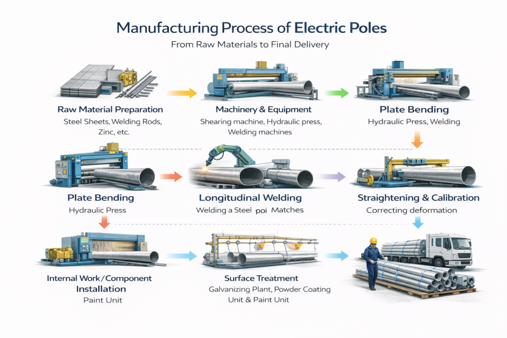 The Manufacturing Process of Electric Poles: From Raw Materials to ...